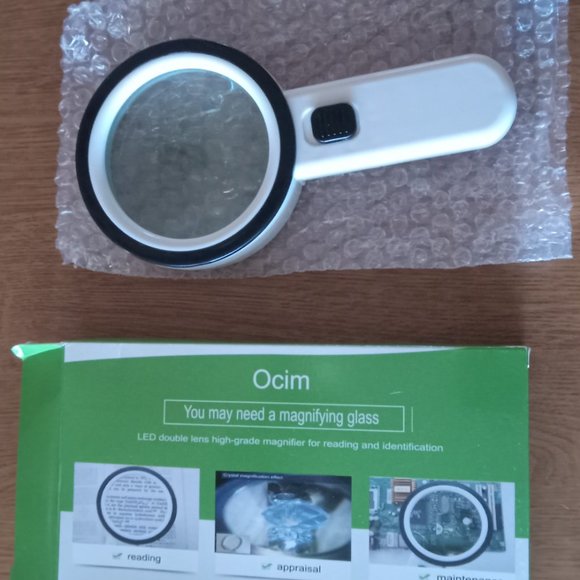 Office | Magnifying Glass With 12 Led Lights 3x Double Glass Lens ...
